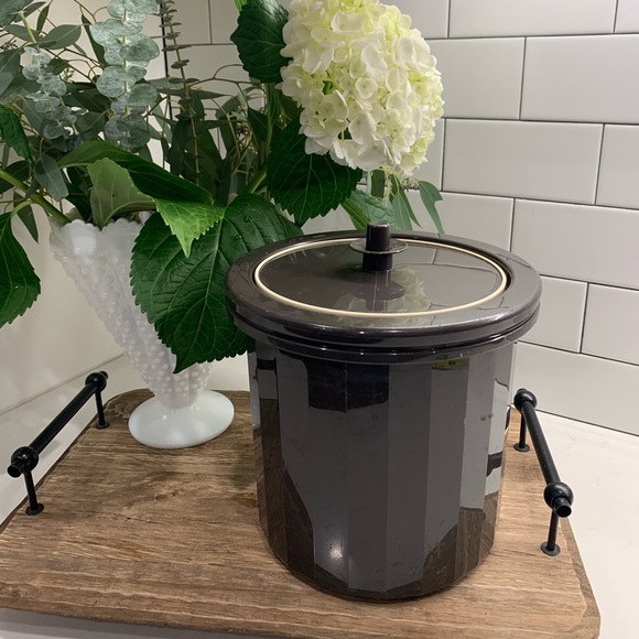 Tupperware | Kitchen | Tupperware Brown Vintage Ice Bucket Push Lid ...